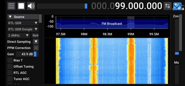 SDR++ Android APK now supports the RTL-SDR Blog V4