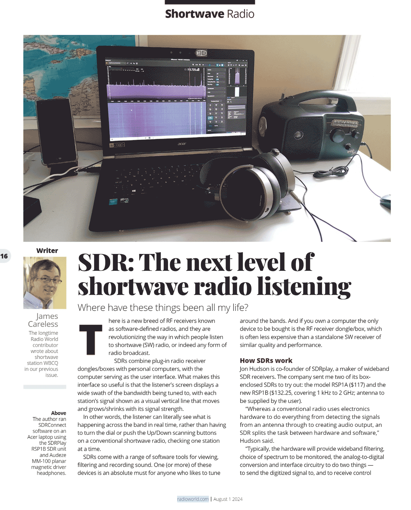 RadioWorld Magazine Article About Software Defined Radios For Shortwave